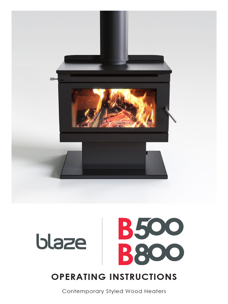 Blaze B500-B800 - Operating v1.0 | PDF | Chimney