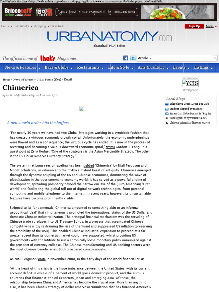 Chimerica - Article - That's Magazines - Shanghai, Beijing, Guangzhou ...