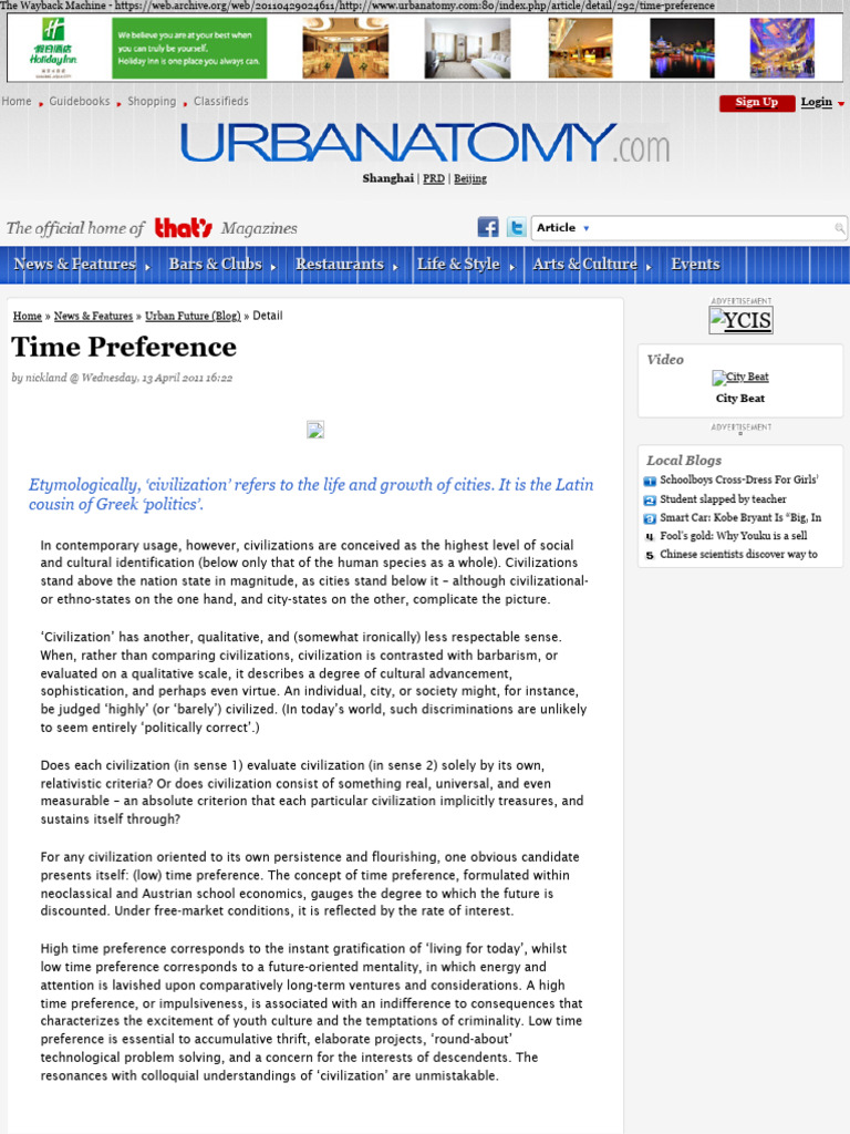 Time Preference Article That's Magazines - Shanghai, Beijing, Guangzhou ...