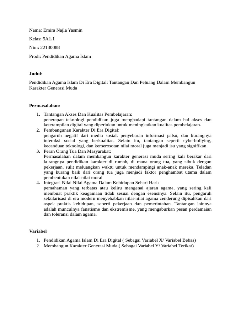 Tugas Reading Course Emira Najla | PDF