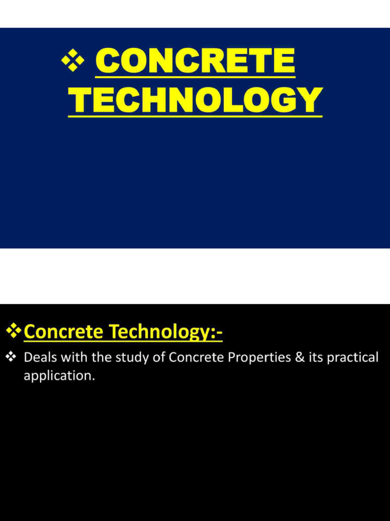 Concrete Technology Notes | PDF