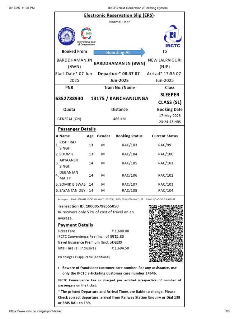 IRCTC Next Generation Eticketing System 2 | PDF | Identity Document