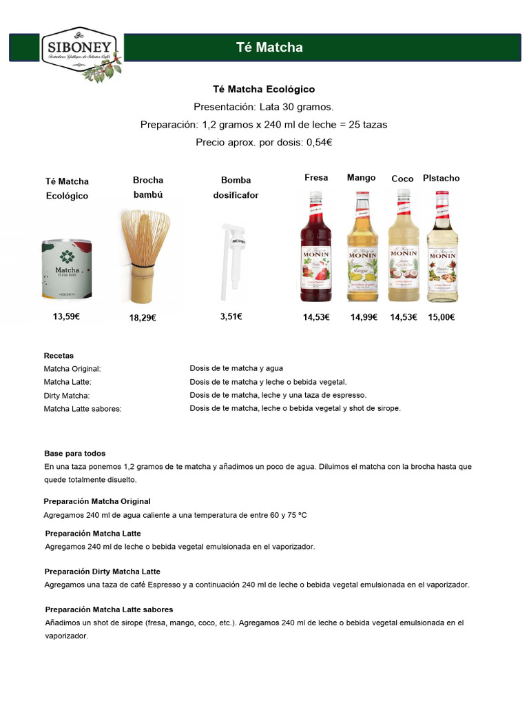 Té Matcha | PDF