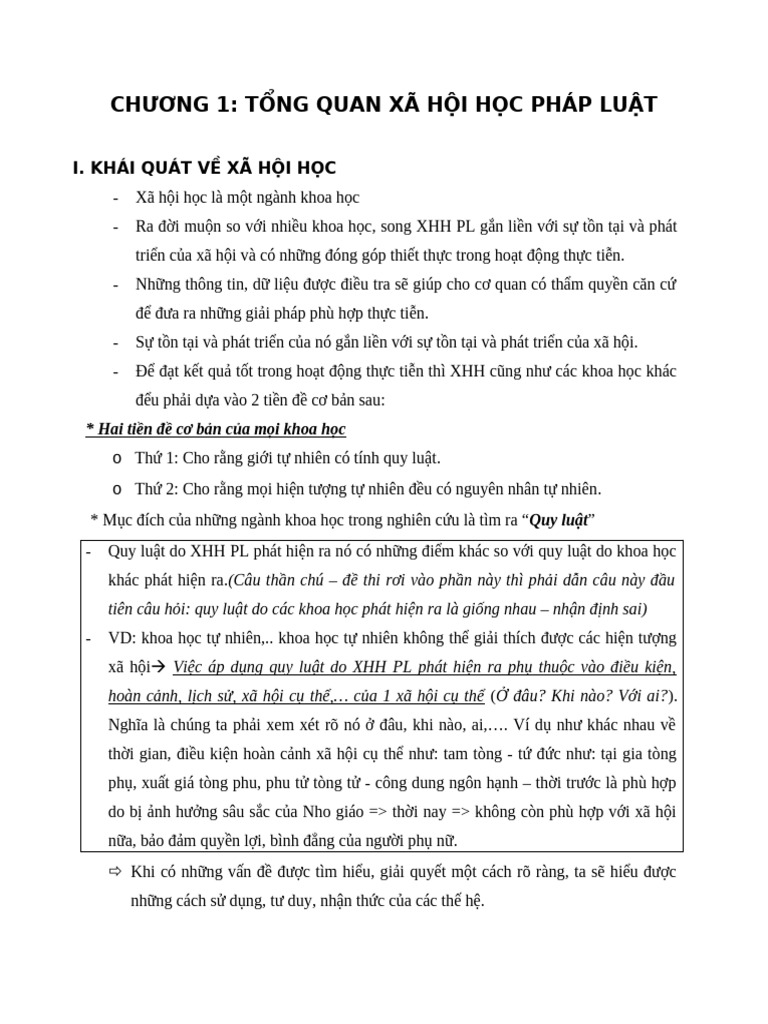 Bài Ghi XHHPL (Done) | PDF