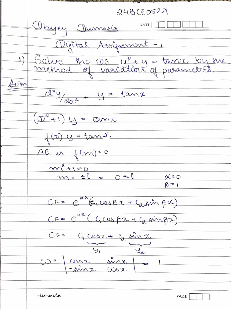 Differential Assignment | PDF