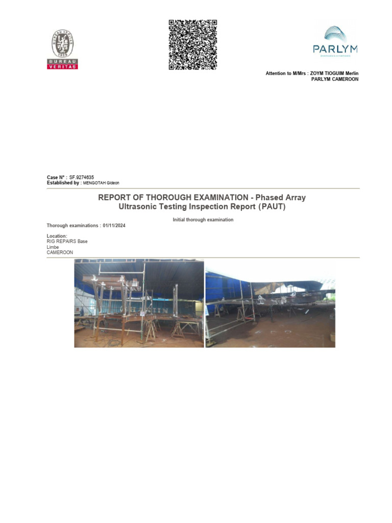 NDT - PAUT - 007 - PARLYM - Request #007 OF 18-10-2024 | PDF | Welding ...