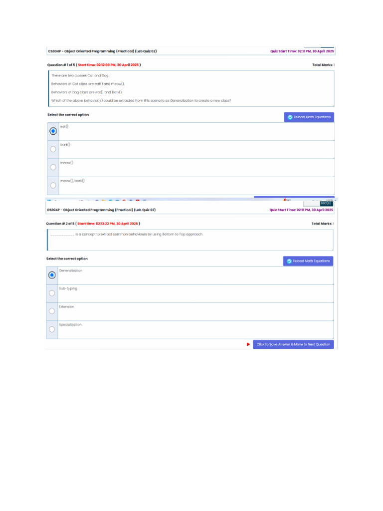 Cs 304p Quiz 2 2025 | PDF