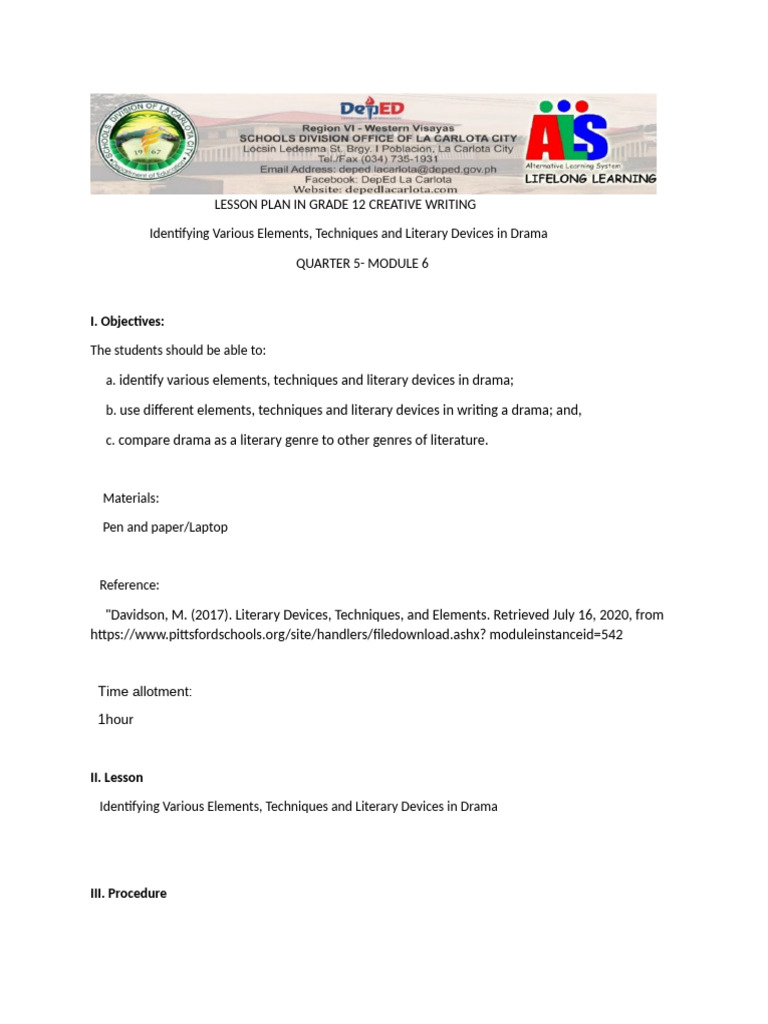 Lesson Plan 2 in Creative Writing 070023 | PDF | Genre | Plot (Narrative)