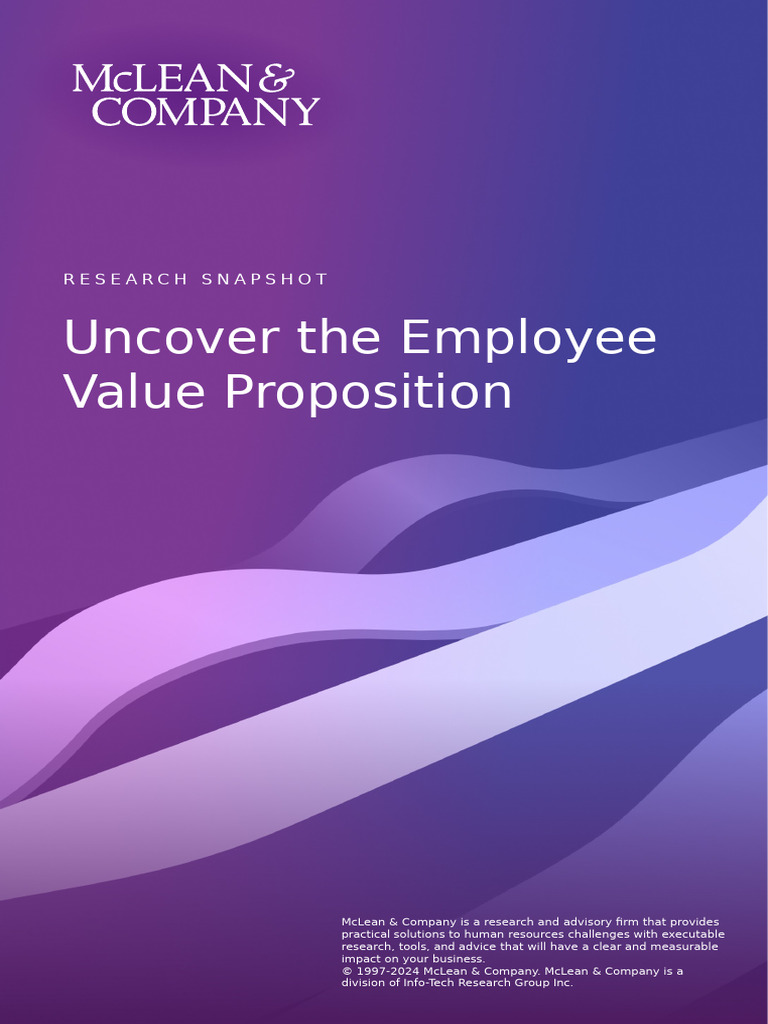 01 Research Snapshot Uncover The Employee Value Proposition | PDF ...