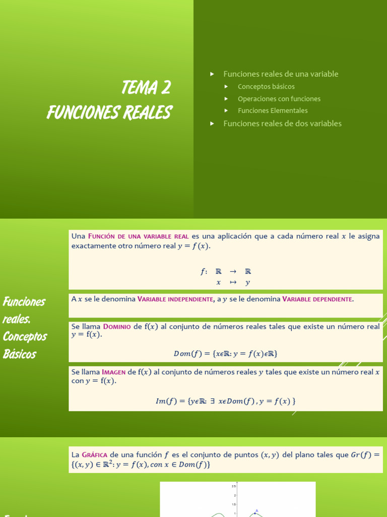Tema2 1 Repaso de Funciones Reales | PDF | Función (Matemáticas) | Número Real