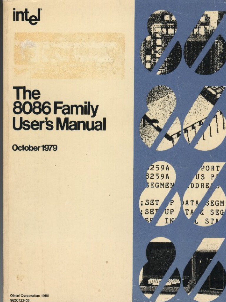 INTEL - The 8086 Family User's Manual | PDF