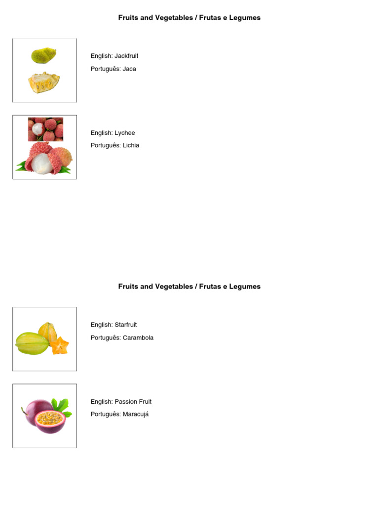 Fruits Vegetables Double 50.pdf-Edited | PDF | Frutas comestíveis ...
