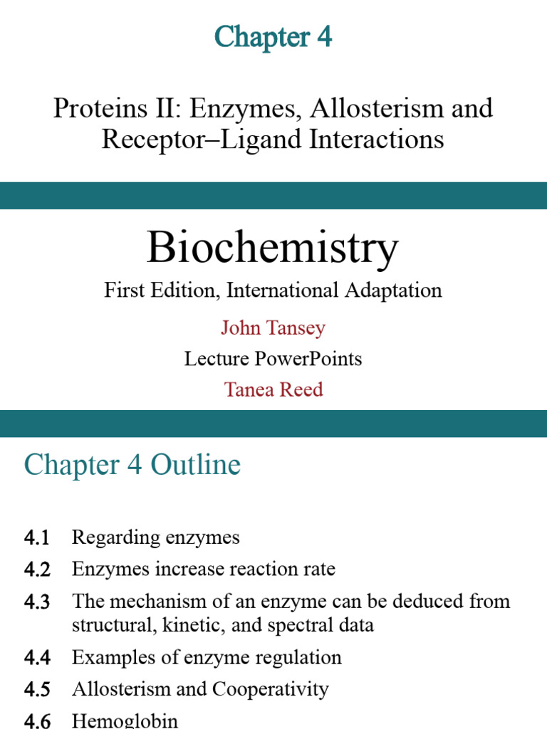 Chapter4 - Protein: Enzyme, Allosterism and Receptor-Ligand ...