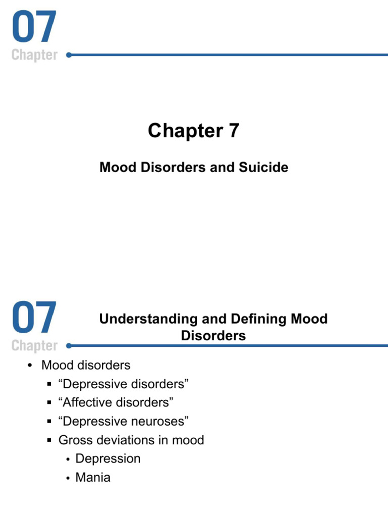 Mood Disorders: Types, Causes, and Treatments | PDF | Major Depressive ...