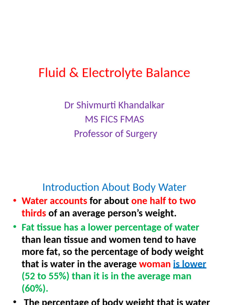 Fluid and Electrolyte Balance Explained | PDF | Electrolyte | Angiotensin