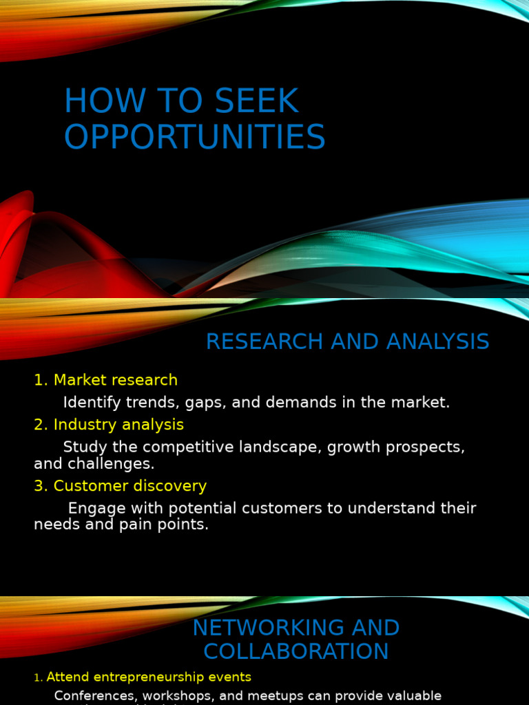 Topic 2 How To Seek Opportunities | PDF | Swot Analysis | Supply Chain