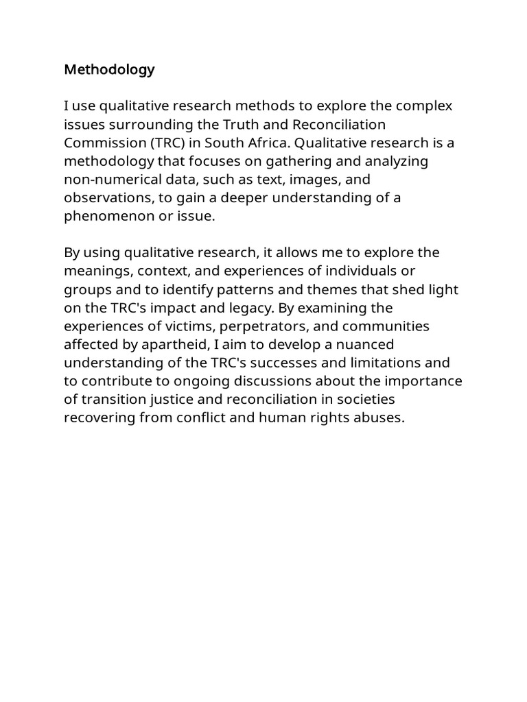 Qualitative Analysis of TRC Impact | PDF