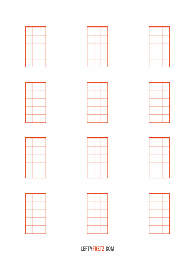 3x4 Blank Bass Chord Chart | PDF