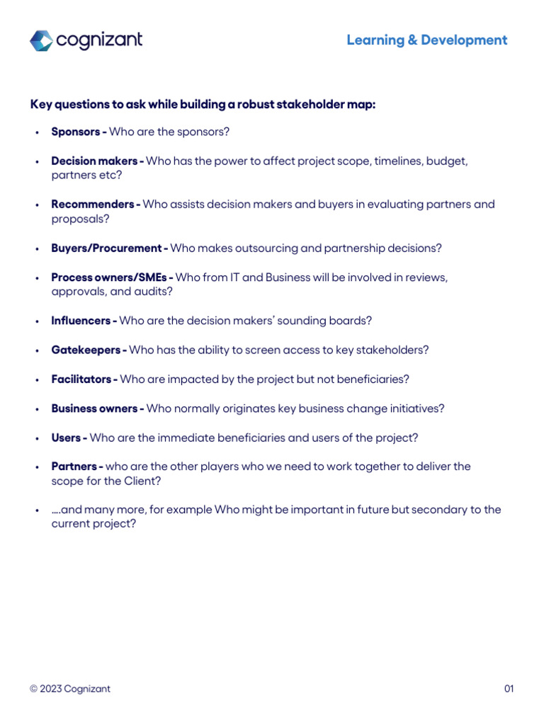 Stakeholder Heat Map | PDF