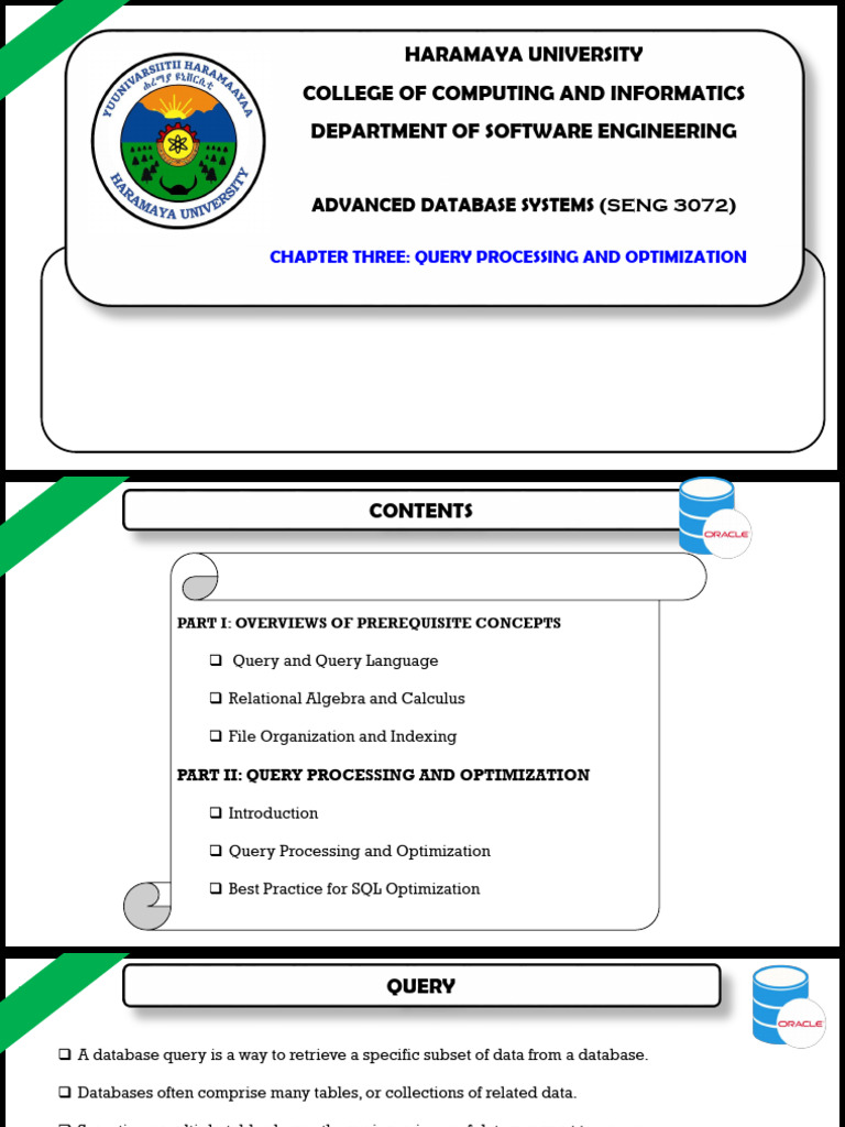 Chapter 3 - Query Processing and Optimization | PDF | Relational Model | Databases