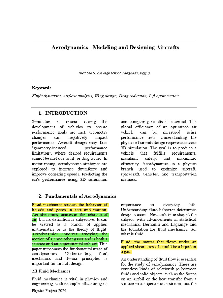 Aerodynamics - Modeling and Designing Aircrafts Reseaech | PDF | Aerodynamics | Boundary Layer