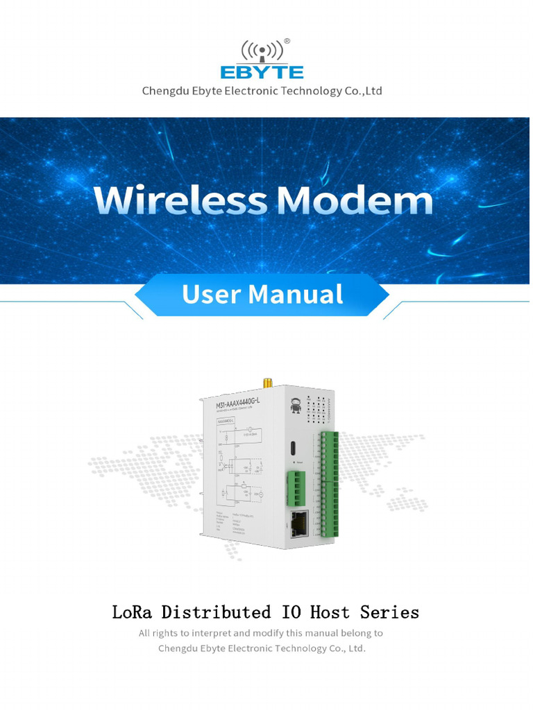 LoRa+Distributed+IO+Host+User+Manual+V1.0 en (1) | PDF | Power Supply | Computer Network