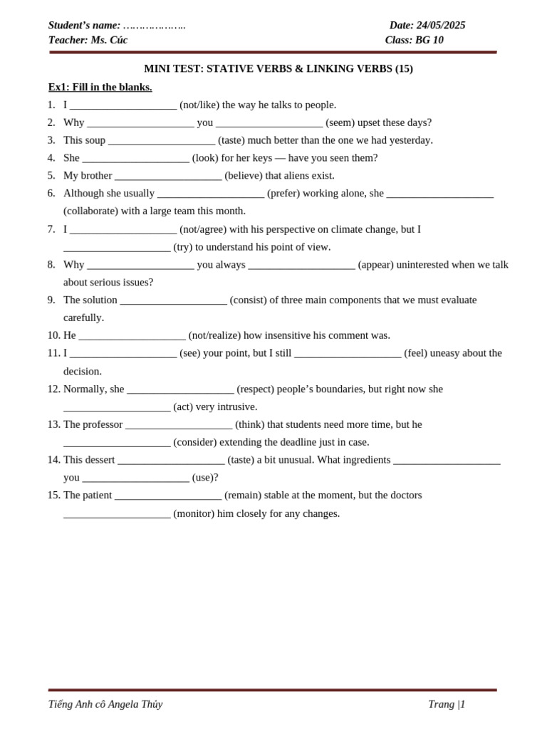 (24.05.25) BG10 - Minitest + Key | PDF