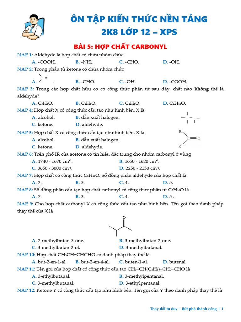 2k8 - Xps - Kiến Thức Nền Tảng - Carbonyl | PDF