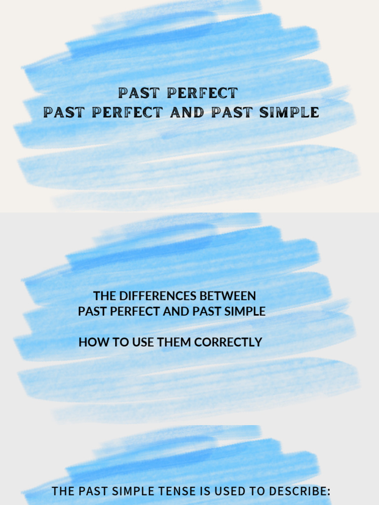 Past Perfect - Docx - Presentation | PDF | Grammatical Tense | Perfect ...