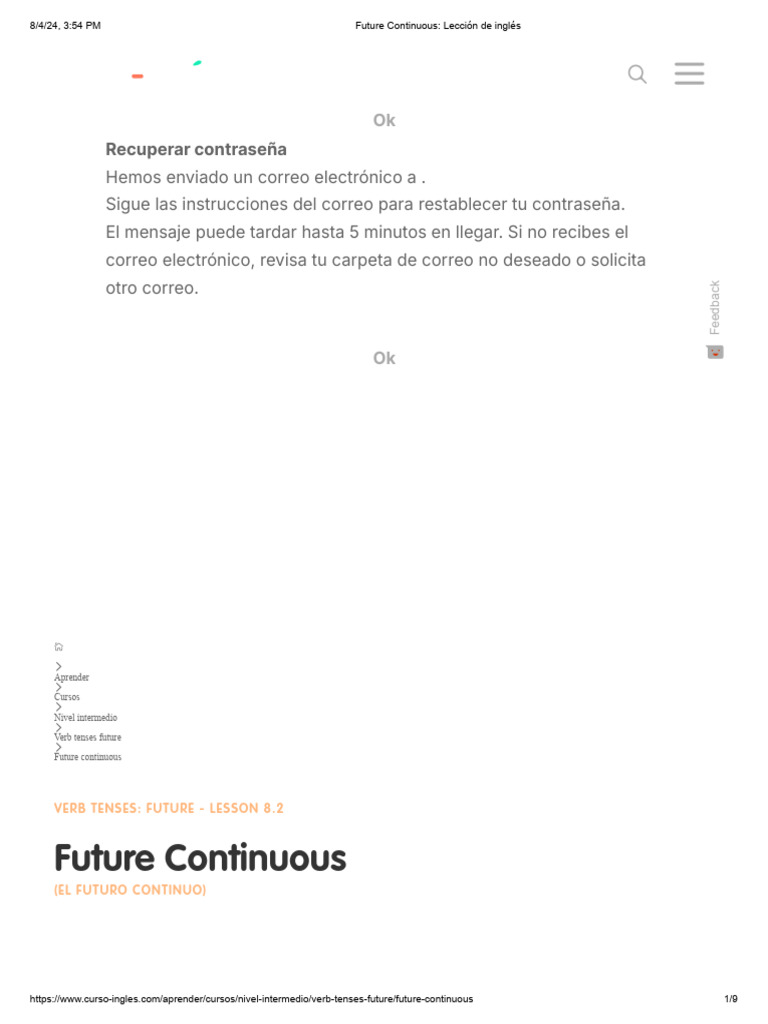 Future Continuous_ Lección de inglés | PDF | Lingüística | Morfología ...