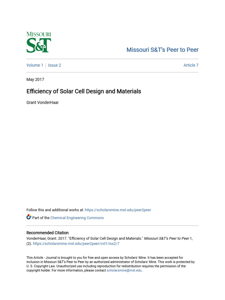 Solar Cell Design Efficiency Analysis | PDF | Solar Cell | Photovoltaics