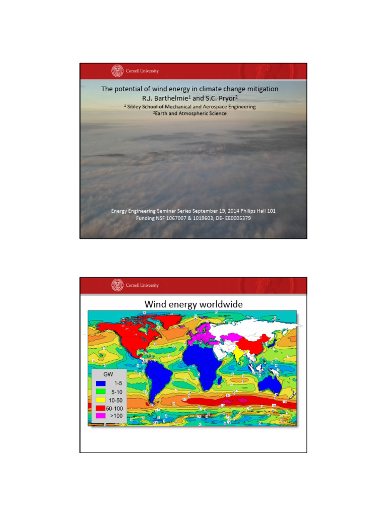 ECE 5870 Lecture Slides 4 - Wind Energy and Climate Change | PDF | Wind ...