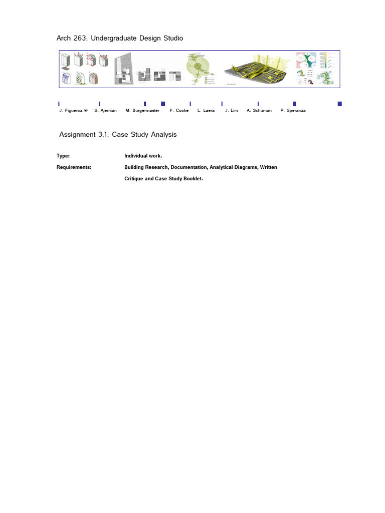 Arch263 - F10 - Case Study - Assignment | PDF