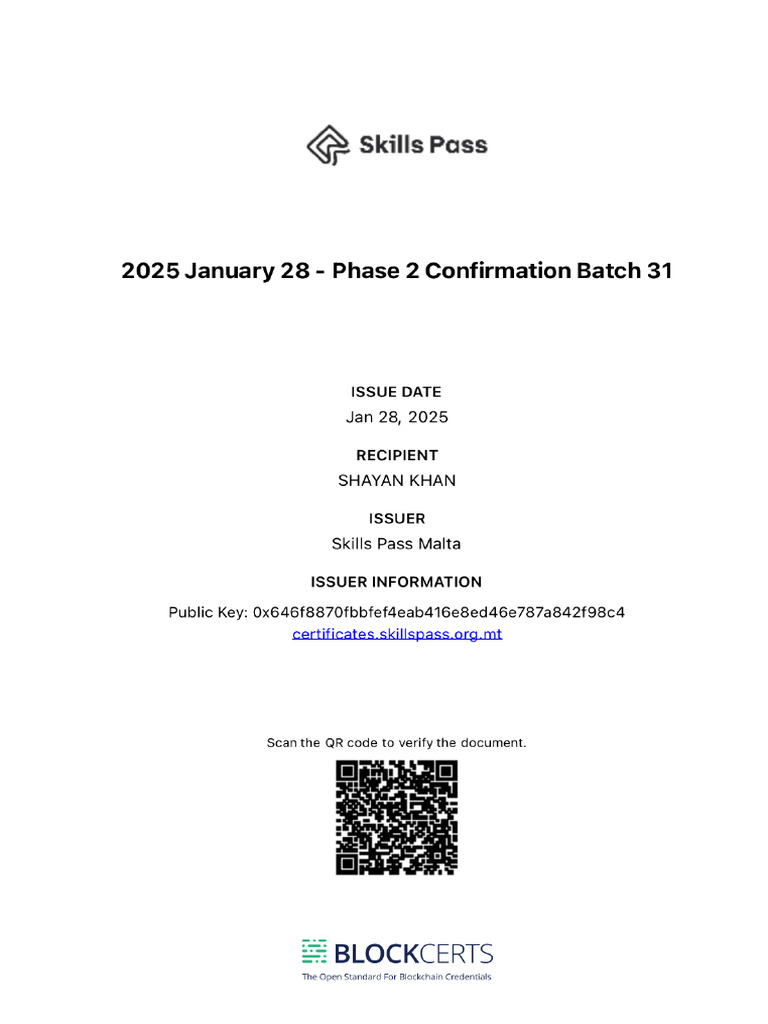2025 January 28 - Phase 2 Confirmation Batch 31 | PDF