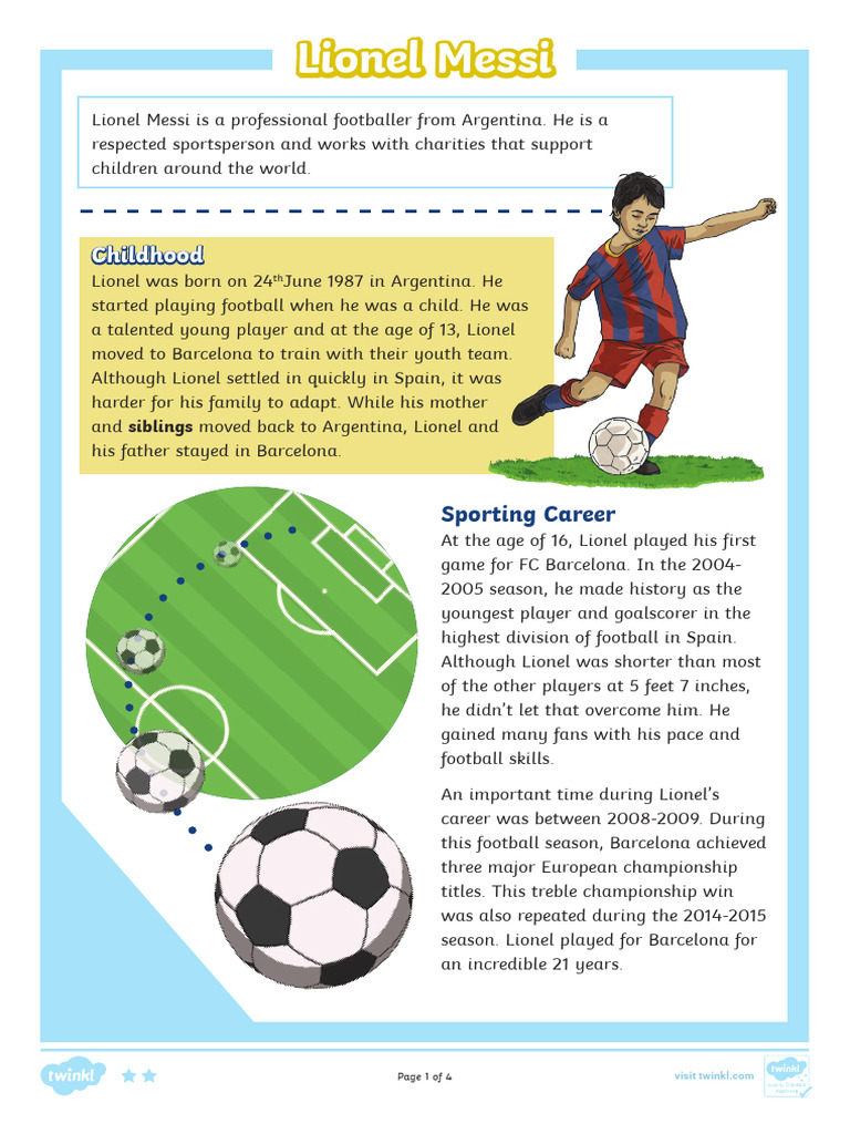 Biography 2 Y8 - Organized | PDF | Lionel Messi | Fc Barcelona