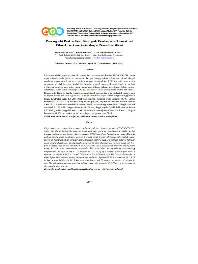 Liter Esterifikasi | PDF