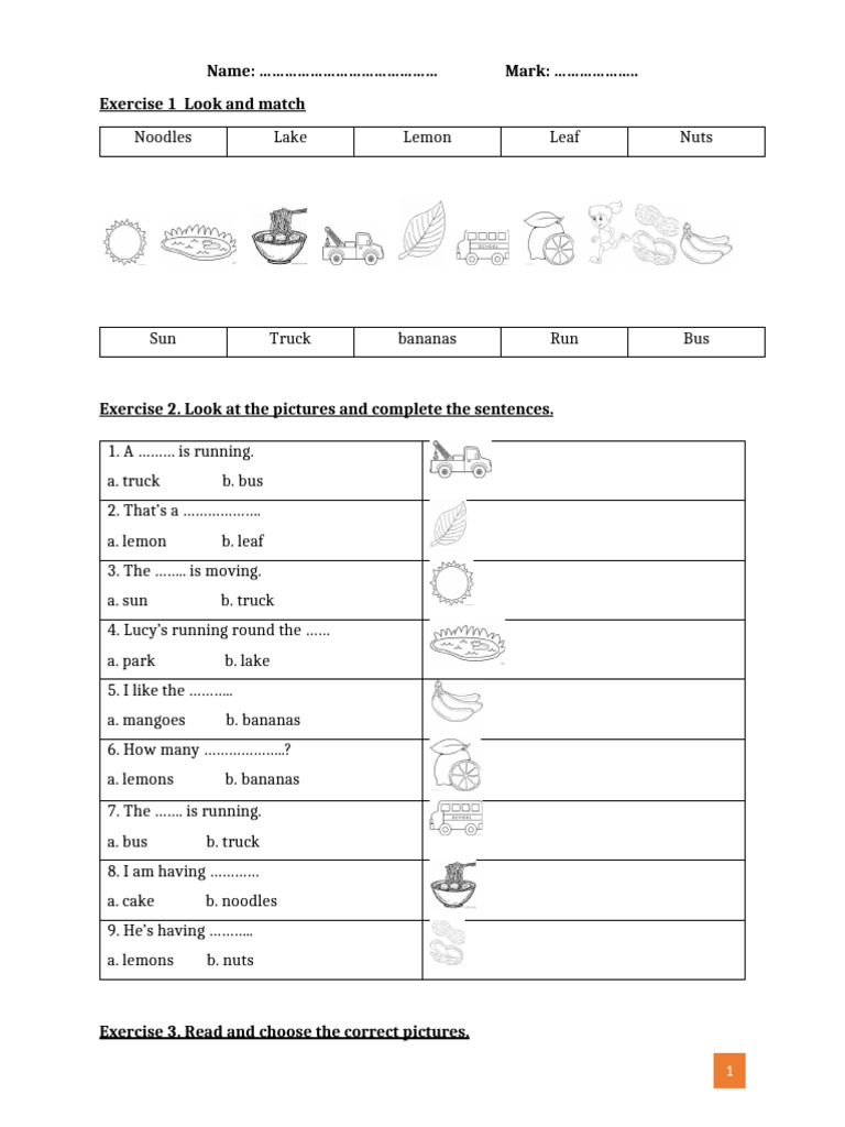 Unit 12 - Grade 1 - Review Unit 11, 12, 13 | PDF