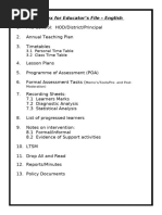 Teacher's File Cover Page | PDF