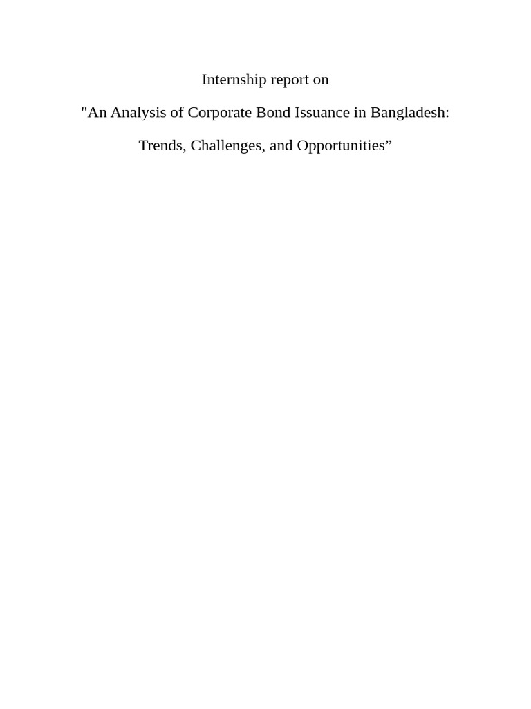 Corporate Bond Market in Bangladesh | PDF | Bonds (Finance) | Credit ...