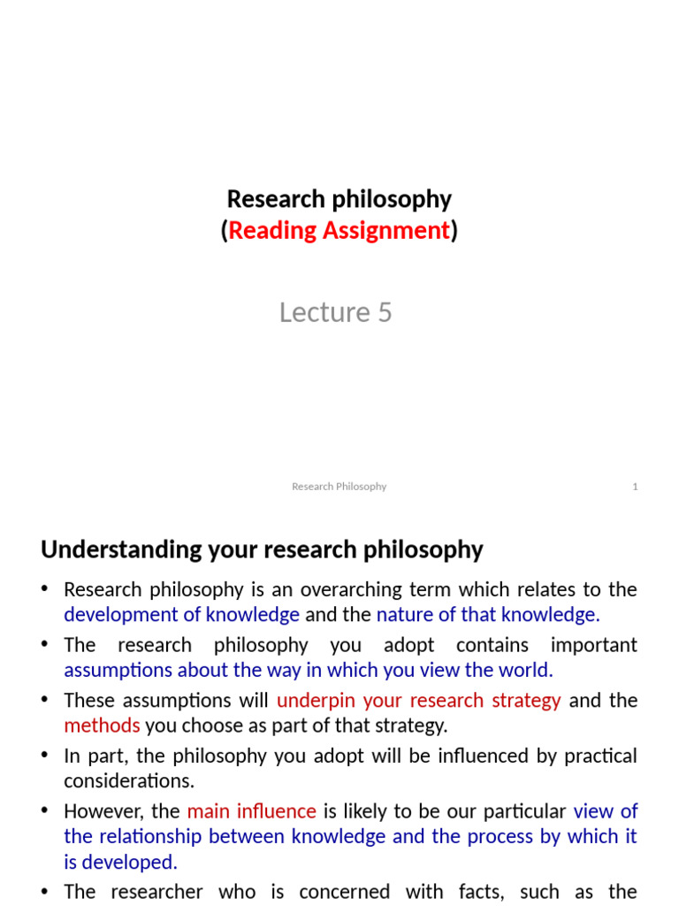 Understanding Research Philosophy | PDF | Philosophical Realism ...