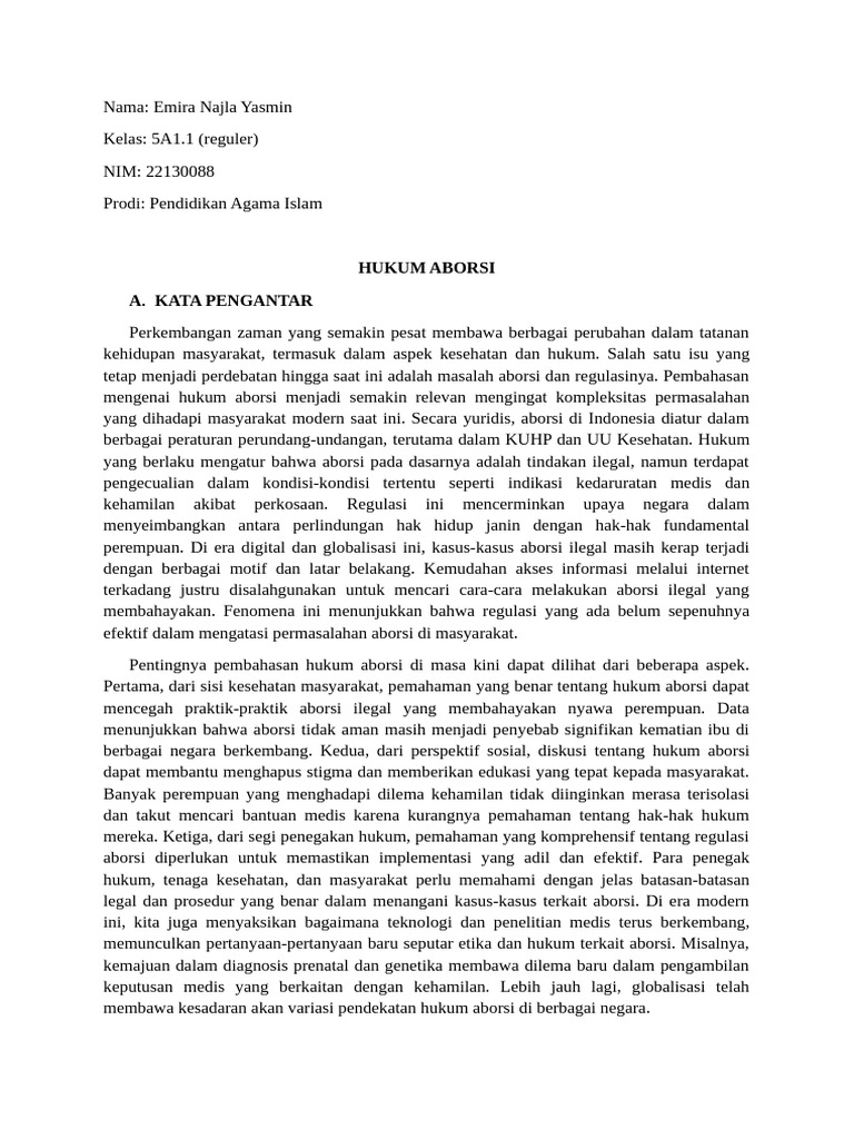 UAS Fiqih Kontemporer Emira Najla | PDF