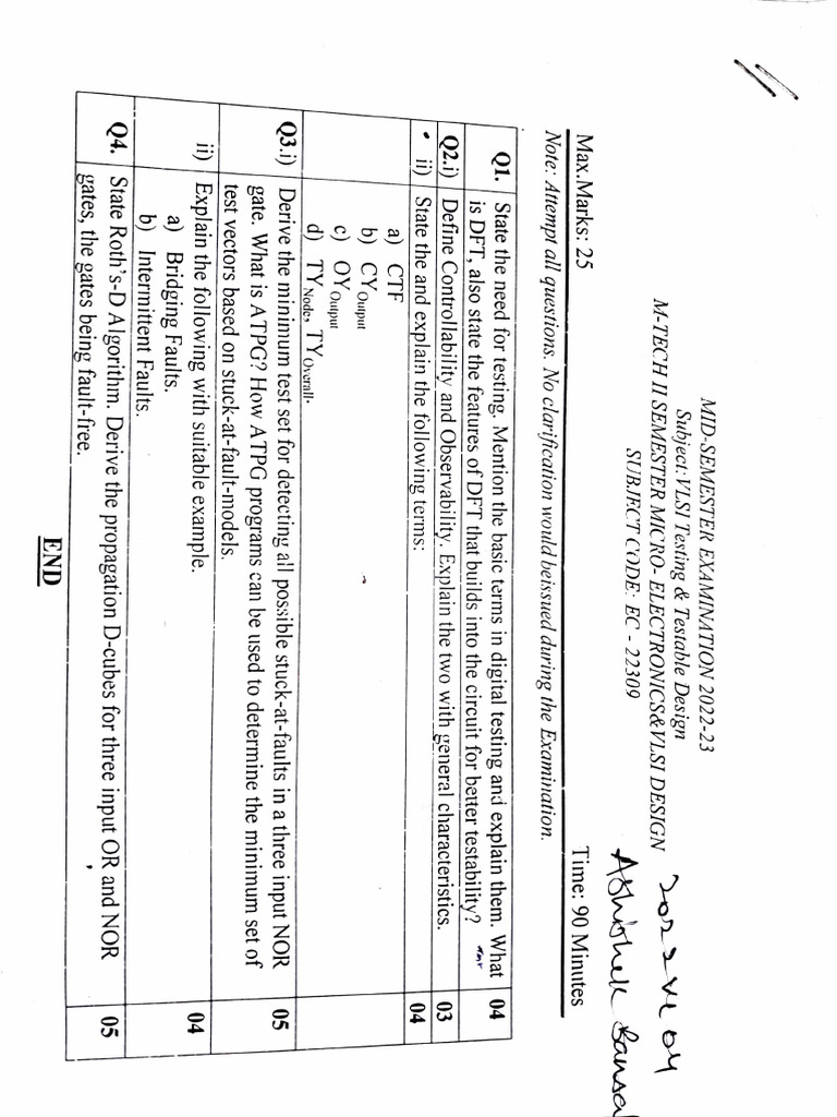 Latest PYQ Paper Semester | PDF