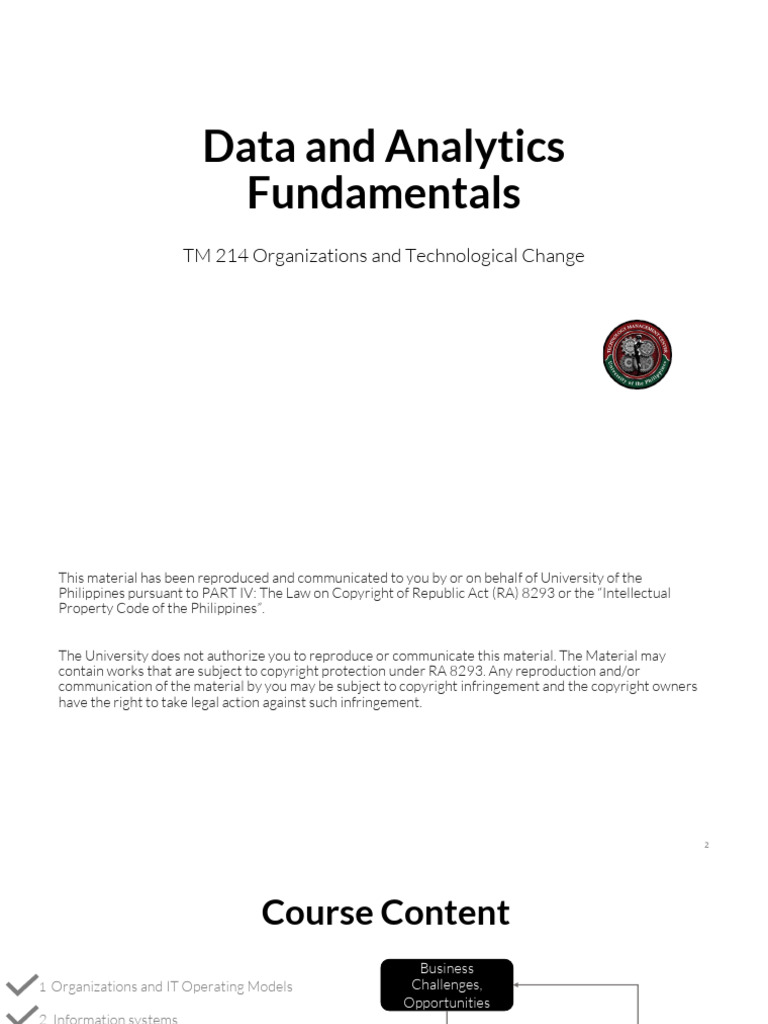 Data Analytics Fundamentals Overview | PDF | Machine Learning | Analytics