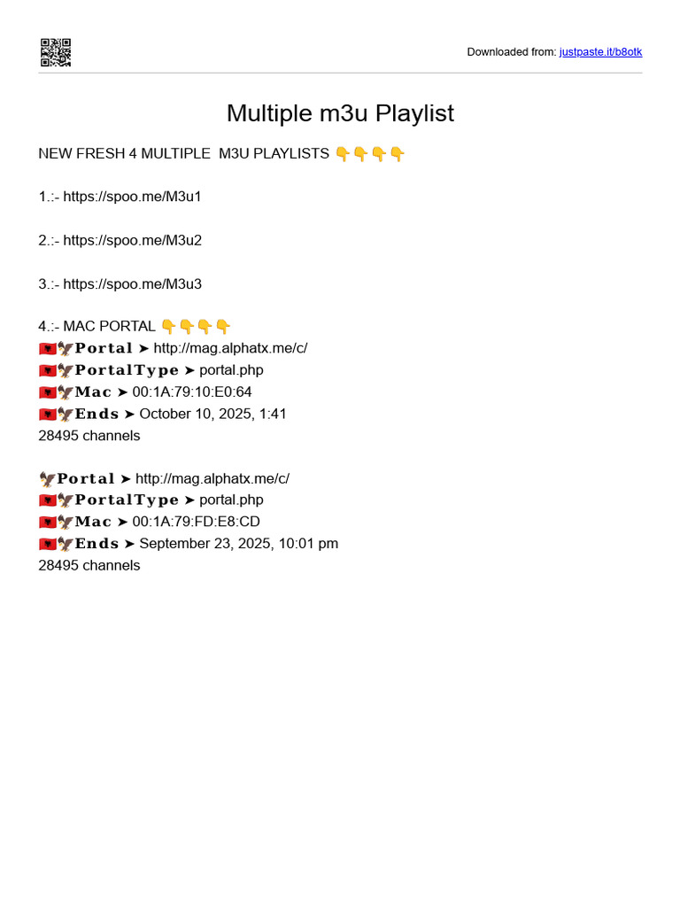 Multiple M3u Playlist: Downloaded From | PDF