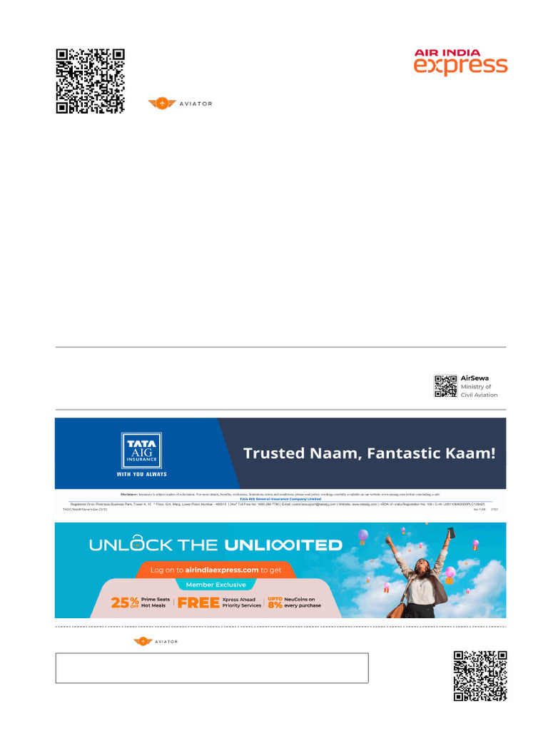 Air India Express Boarding Pass Details | PDF