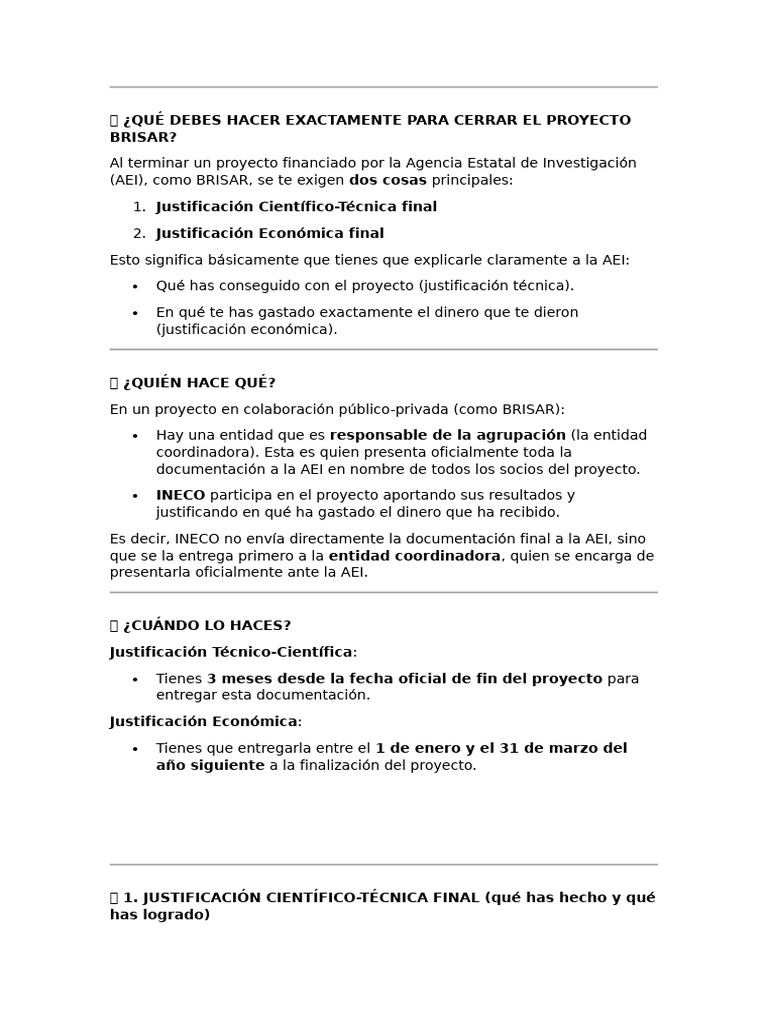 Como Cerrar Proyecto BRISAR | PDF | Contralor