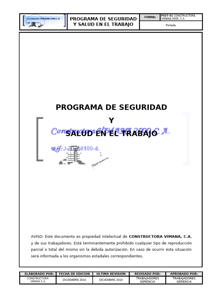 Programa SST | PDF | Seguridad y salud ocupacional | La seguridad informática