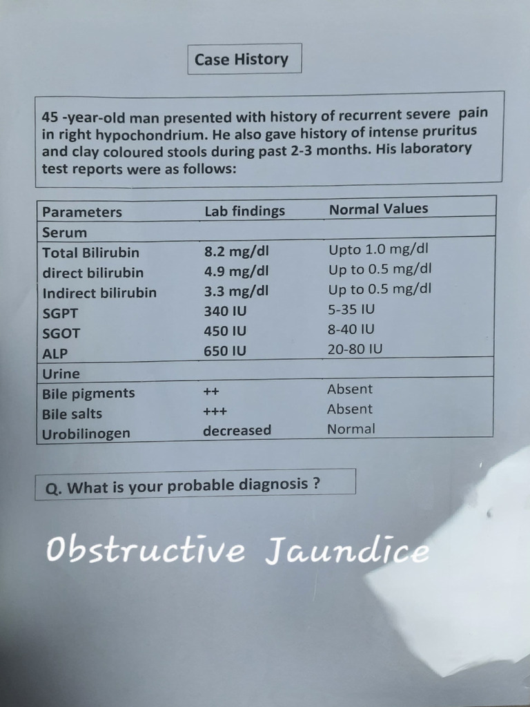 Diagnoses of Jaundice and Anemia Cases | PDF | Medical Specialties ...