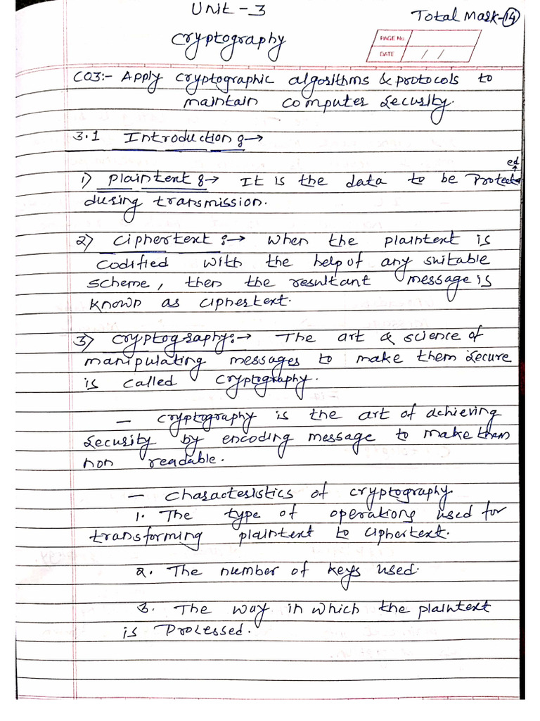 Unit 3 - Cryptography-2 | PDF