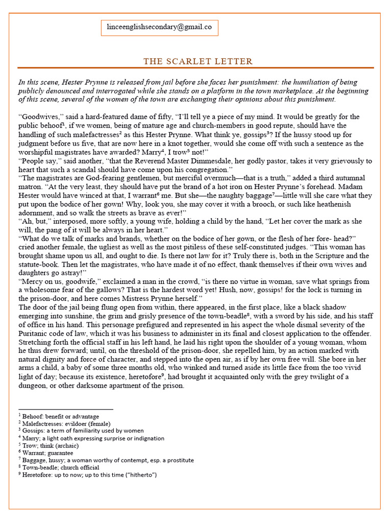 Unit 46 The Scarlet Letter practical 2025 | PDF | The Scarlet Letter